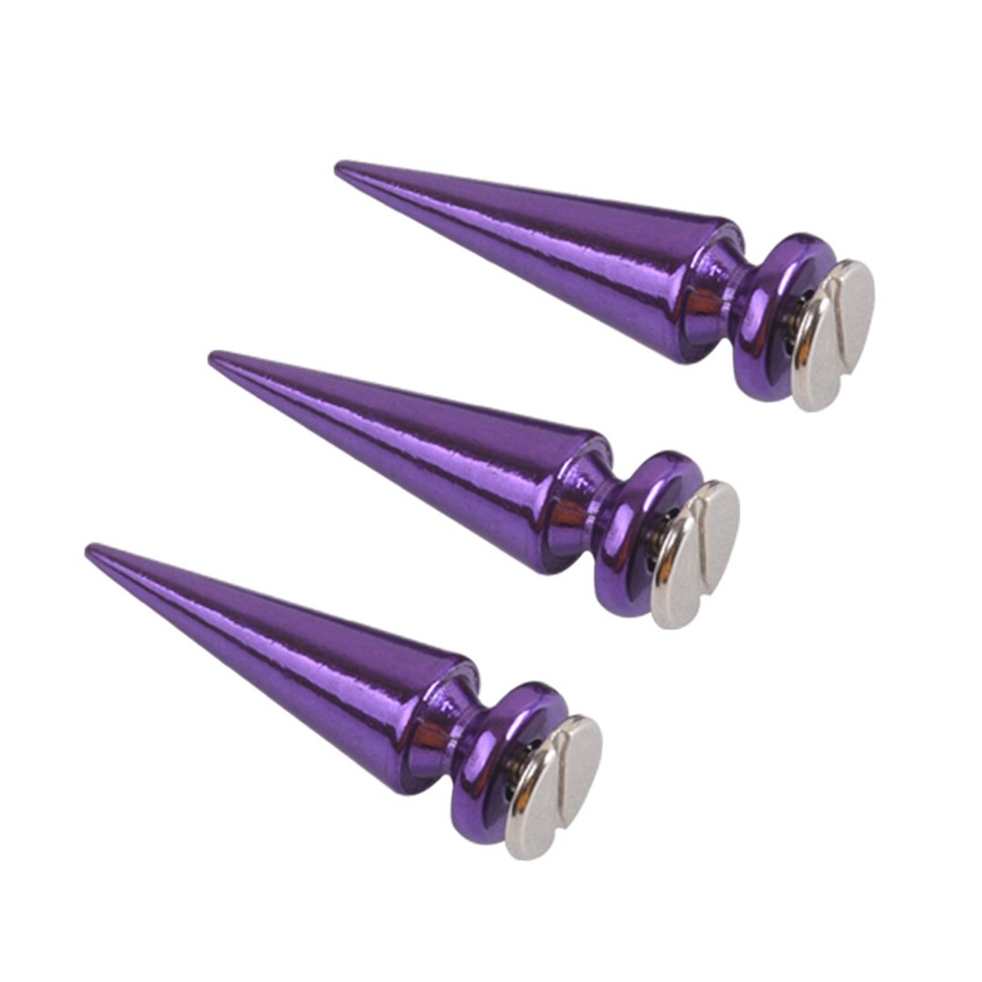 10x25mm 10pcs Metal Screwback Cone Studs Bullet Spike Long Punk Rivets ...