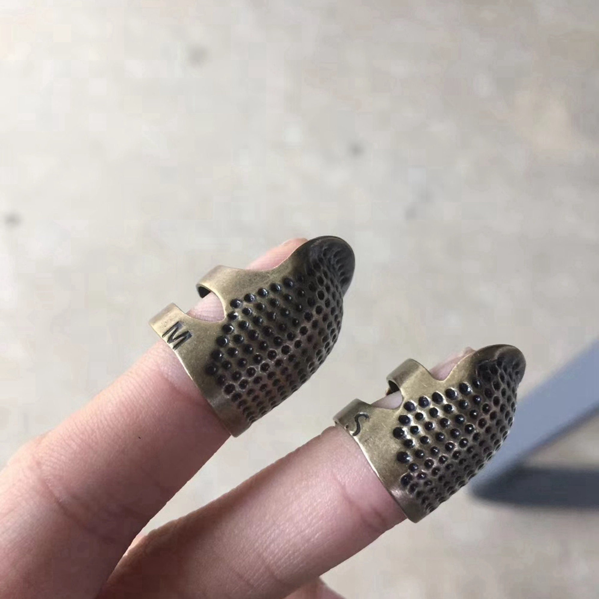 Various Size Retro Metal Finger Protector Thimble Ring - Etsy