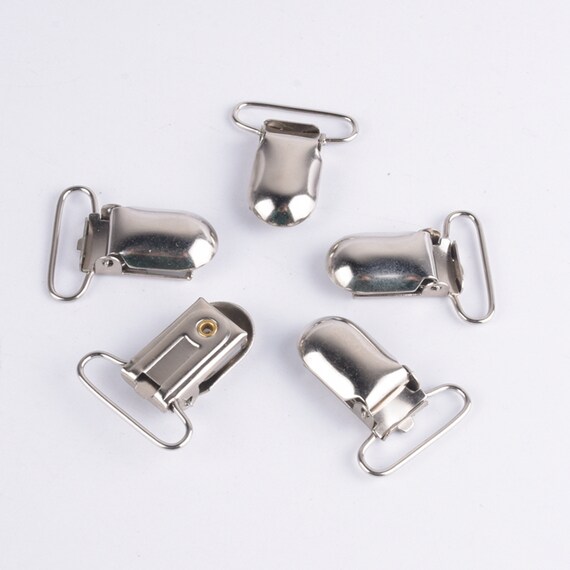 1 Inch Metal Fasteners Suspender Clip Sliver Belt Buckle for | Etsy