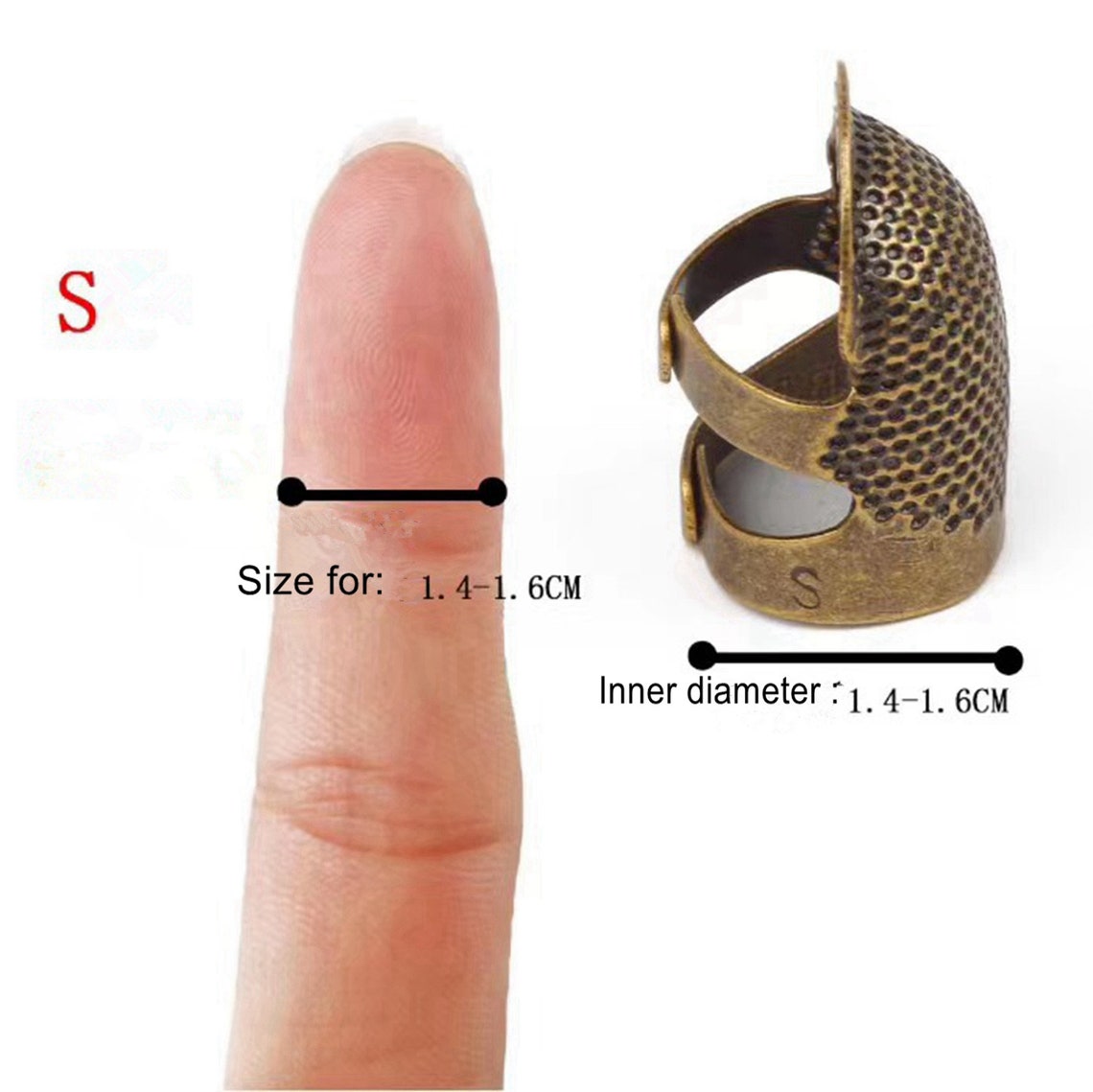 Various Size Retro Metal Finger Protector Thimble Ring - Etsy
