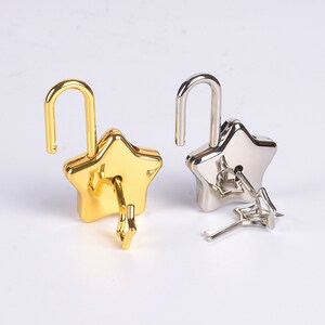 New Rainbow Color Star Shape Padlock,cute Gold Padlock for Decoration ...