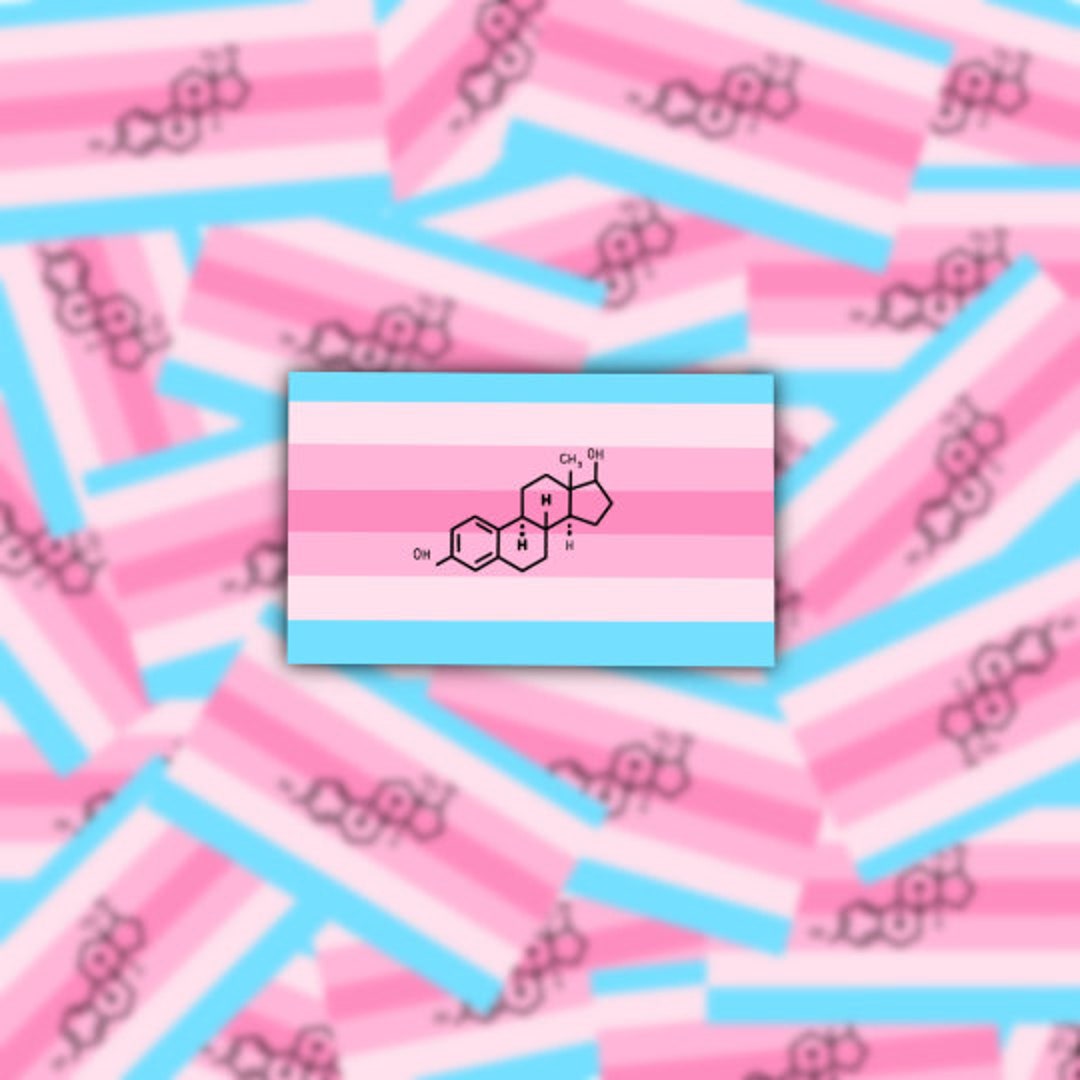 Trans Fem Flag With Chemical Structure - Etsy UK