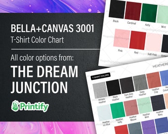 Printify Color Chart - Etsy
