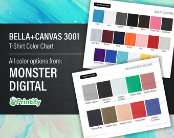 Monster Digital Color Chart - Etsy UK