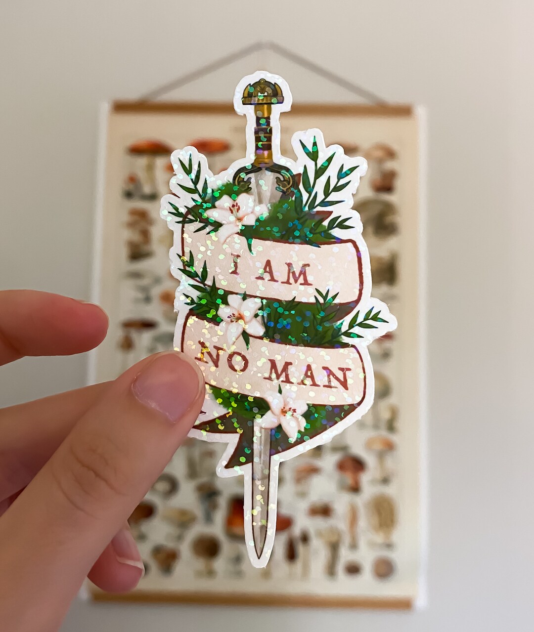 I Am No Man Holographic Vinyl Sticker, Lord of the Rings Eowyn Sword ...