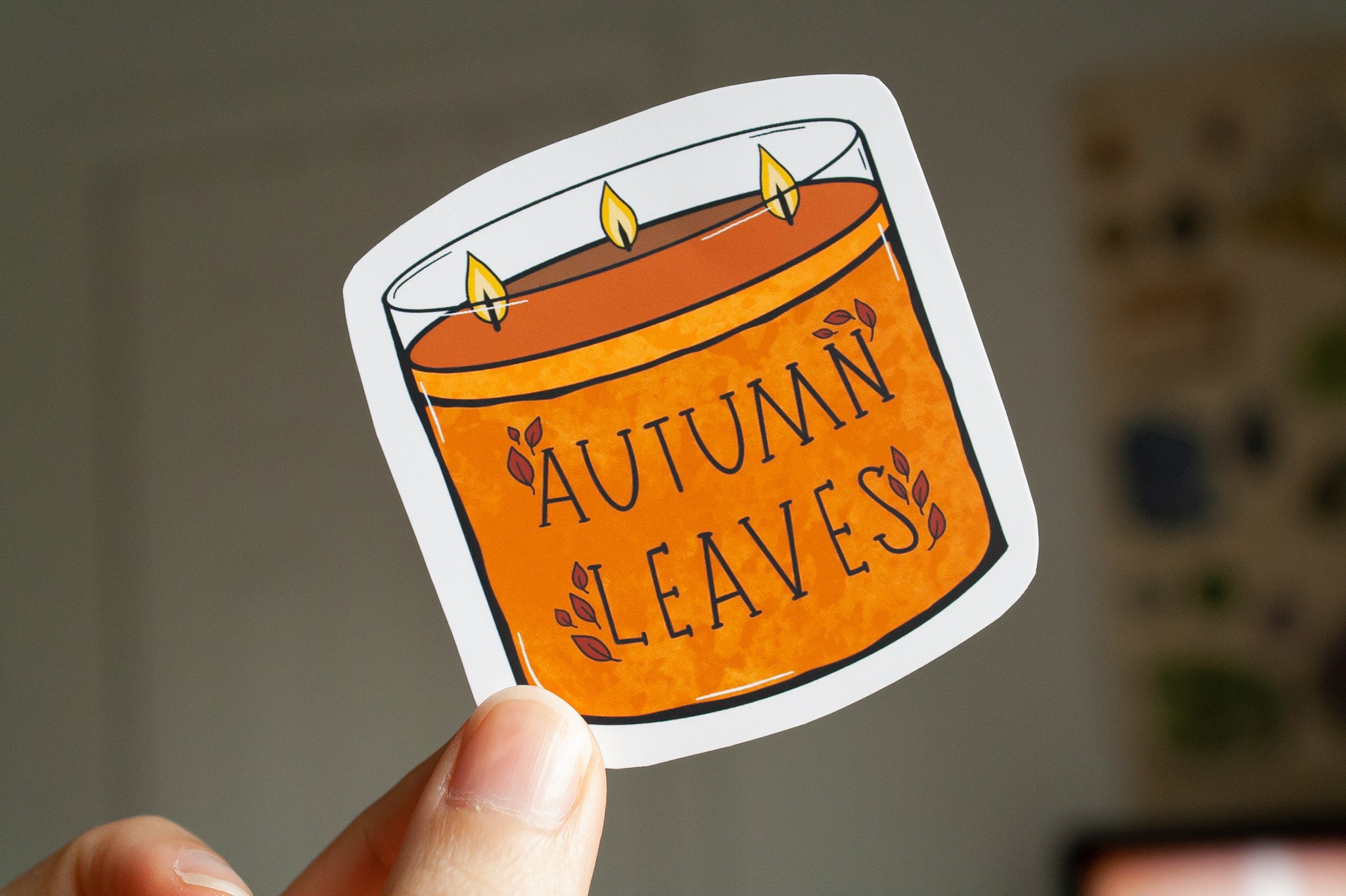 Vinyl Sticker Autumn Candle VSCO Sticker Hydro Flask | Etsy