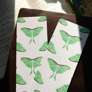 Luna Moth Laminated Bookmark, Botanical Bookish Reader Gift, Magical ...