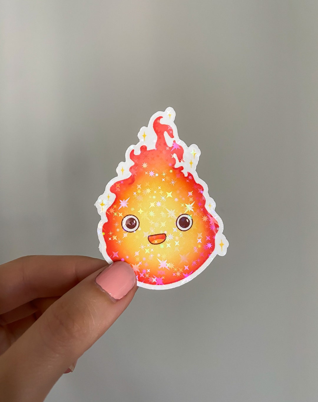Holographic Calcifer Vinyl Sticker | Howl's Moving Castle | Cute Anime ...
