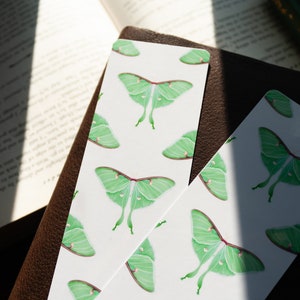 Luna Moth Laminated Bookmark, Botanical Bookish Reader Gift, Magical ...