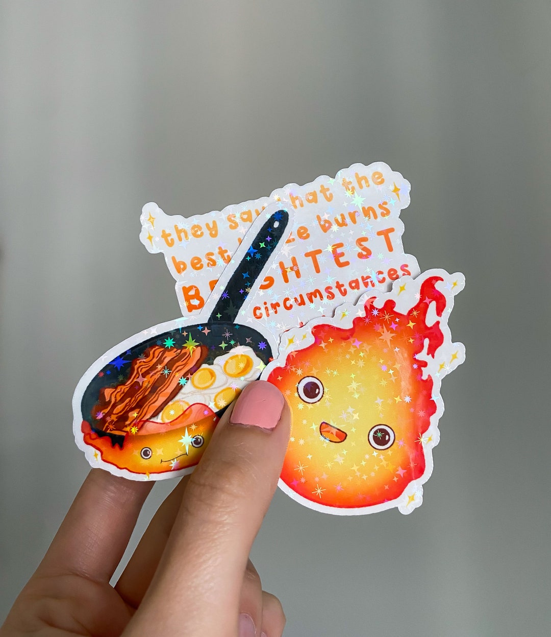 Holographic Calcifer Sticker Pack | Howl's Moving Castle | Cute Anime ...