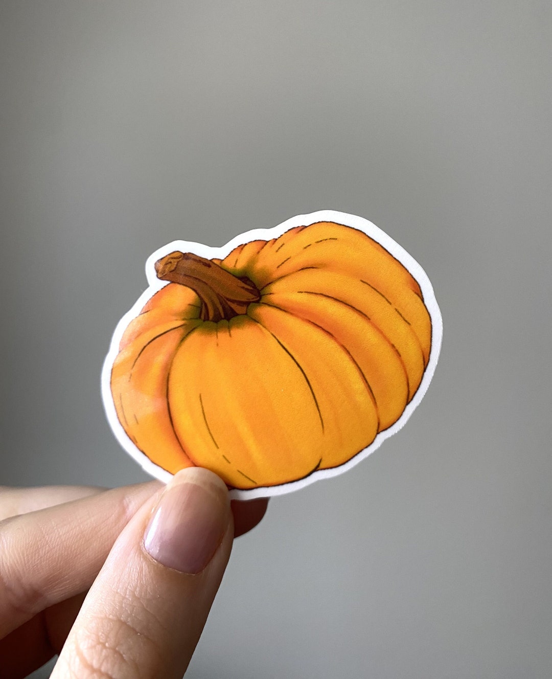 Vinyl Sticker Glossy Pumpkin | Aesthetic Sticker | Cozy Autumn ...