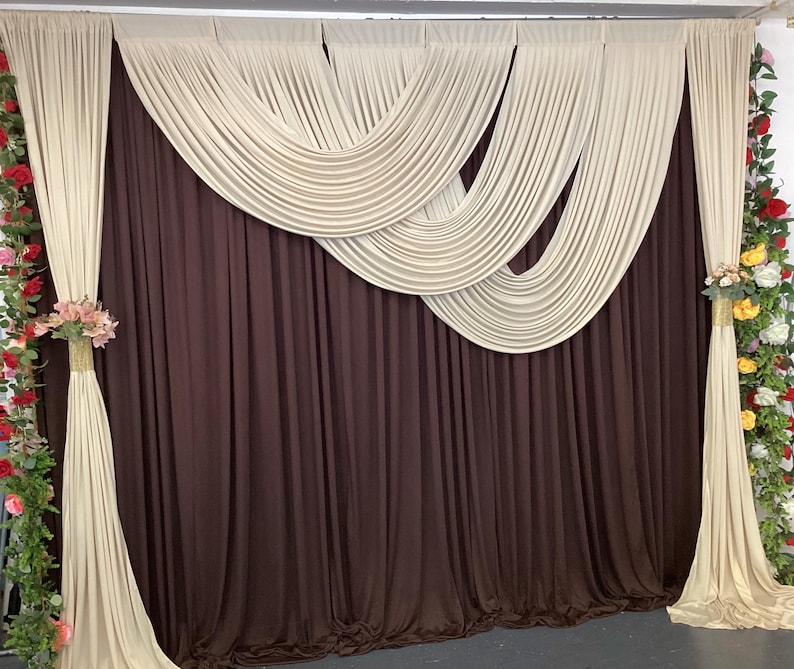 Wedding Backdrop Set ,brown/beige Backdrop Decoration Set , Event ...