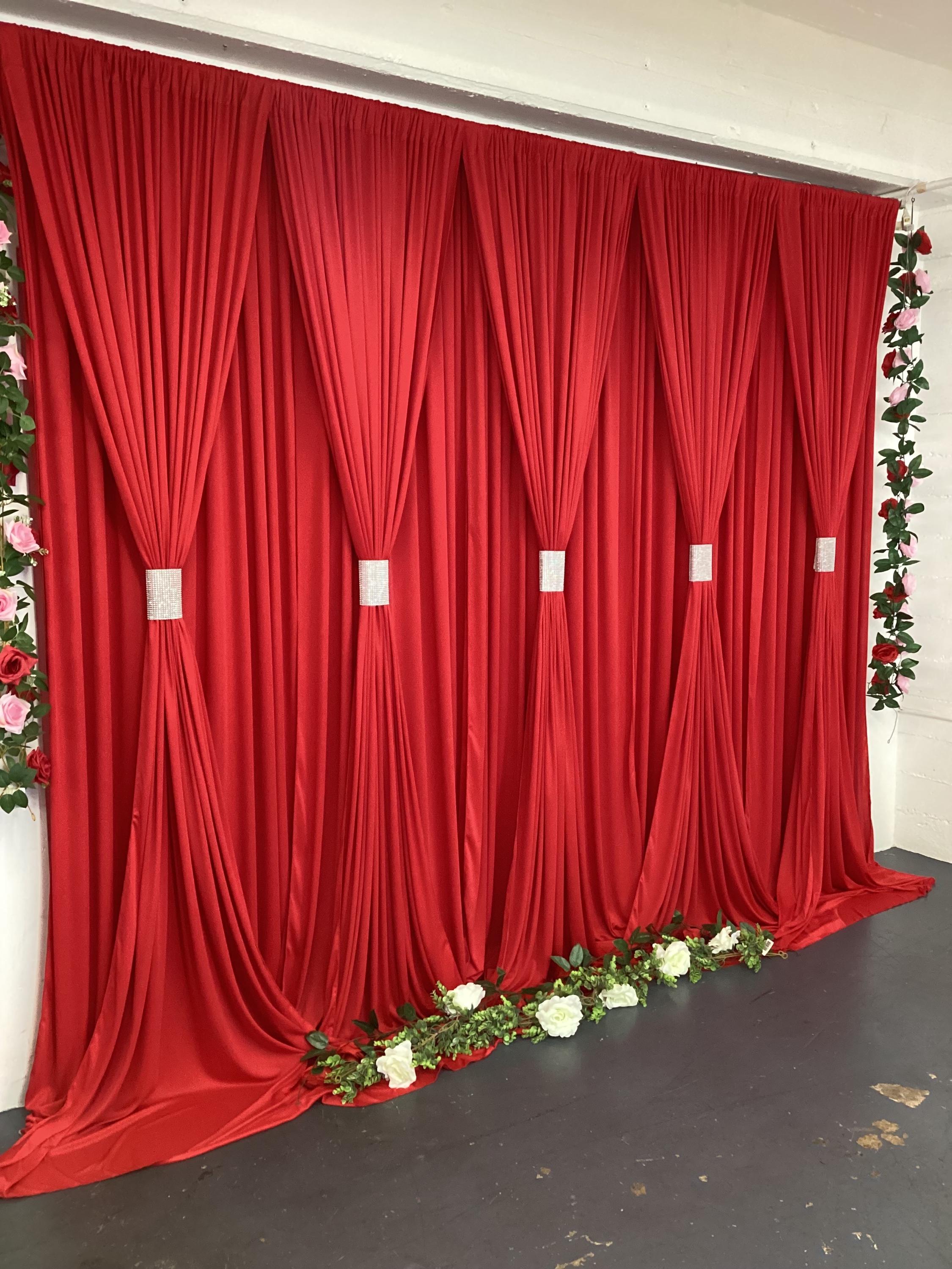 Red Backdrop Decoration Set | Wedding Backdrop 10’W X 9’H | Event ...