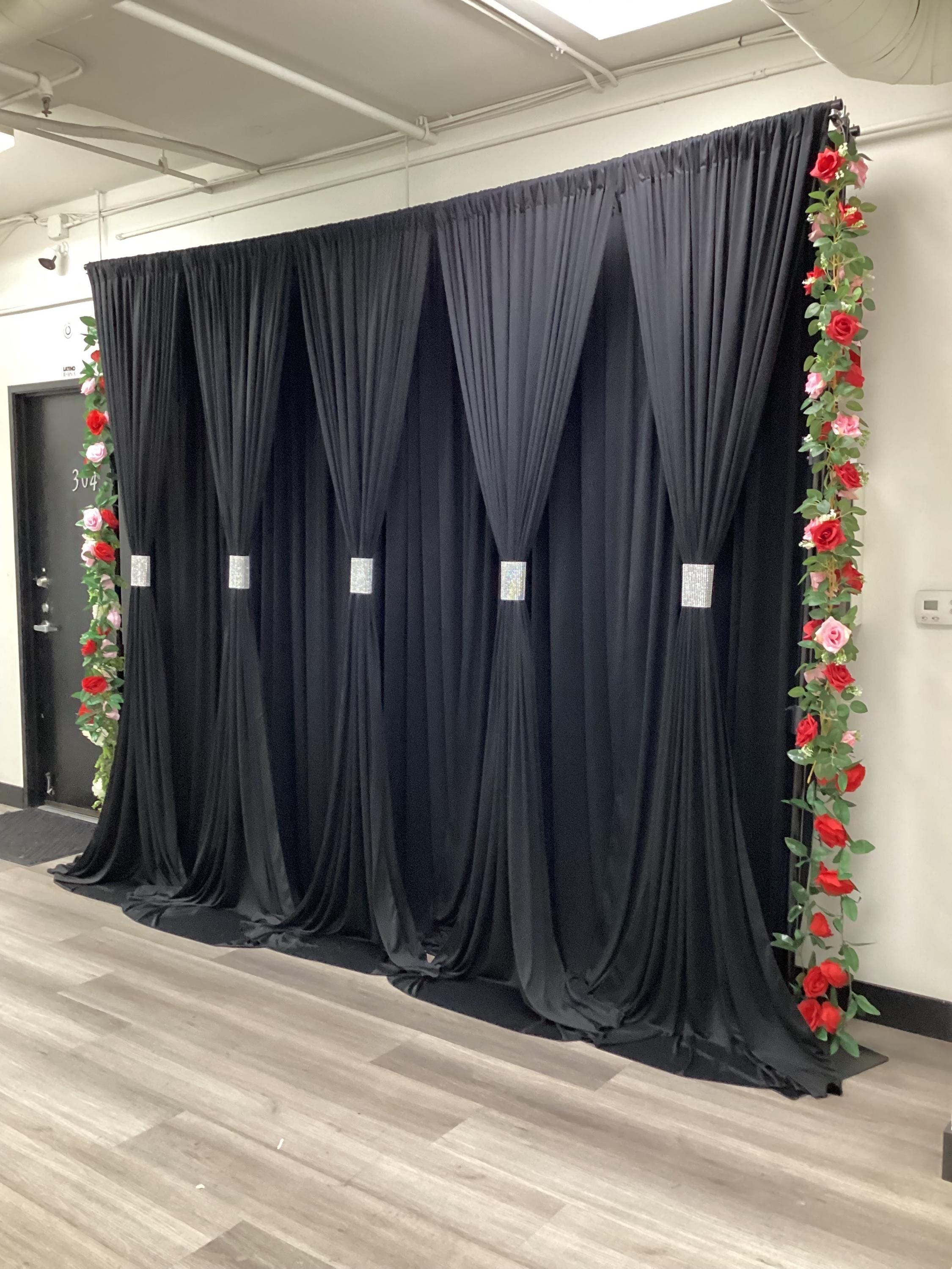 Red Curtains 10m X 1.5m Wedding Backdrop Curtain – Satin Polyester ...