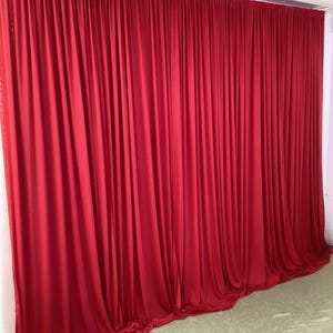 Red Backdrop Curtain Set| Event Decoration Backdrop 10’W X 9’H ...