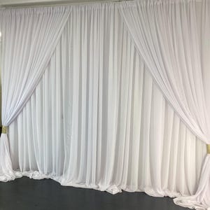 Chiffon Curtain Set , Wedding Decoration Backdrop 10’W X 10’H, Event ...
