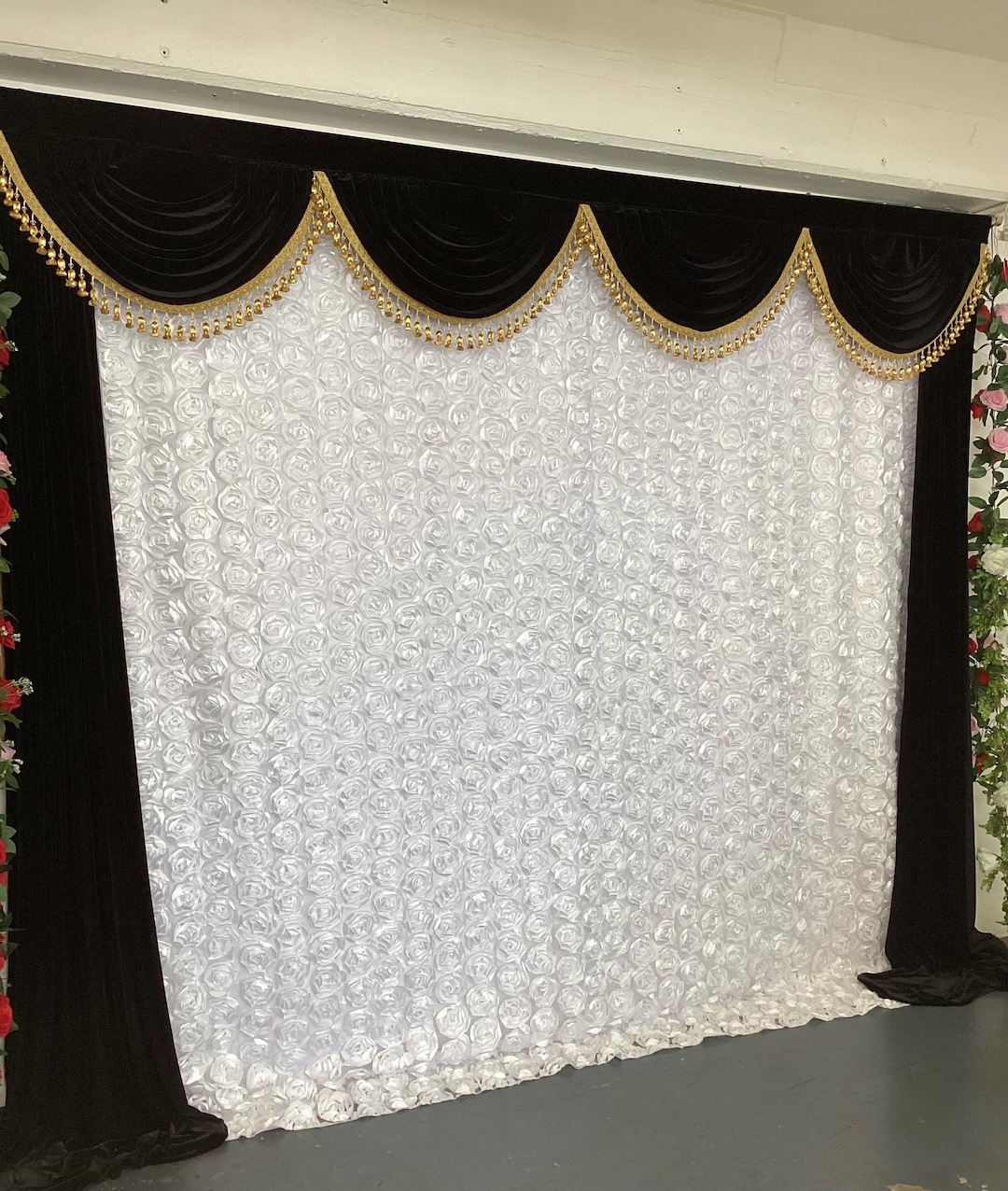 Velvet Backdrop Curtains Set | Church & Theater Drapes | Wedding and ...