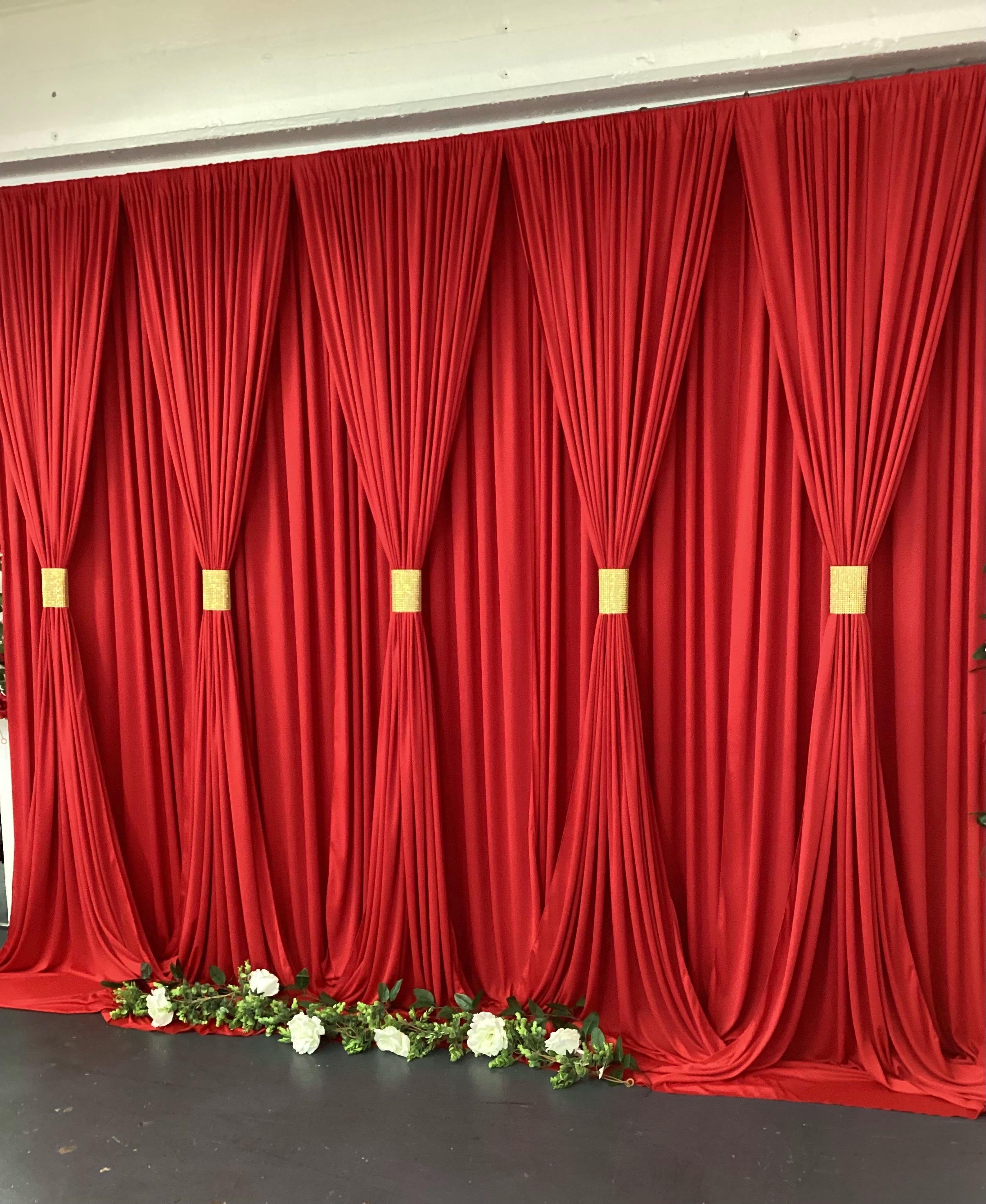 Red Backdrop Decoration Set | Wedding Backdrop 10’W X 9’H | Event ...