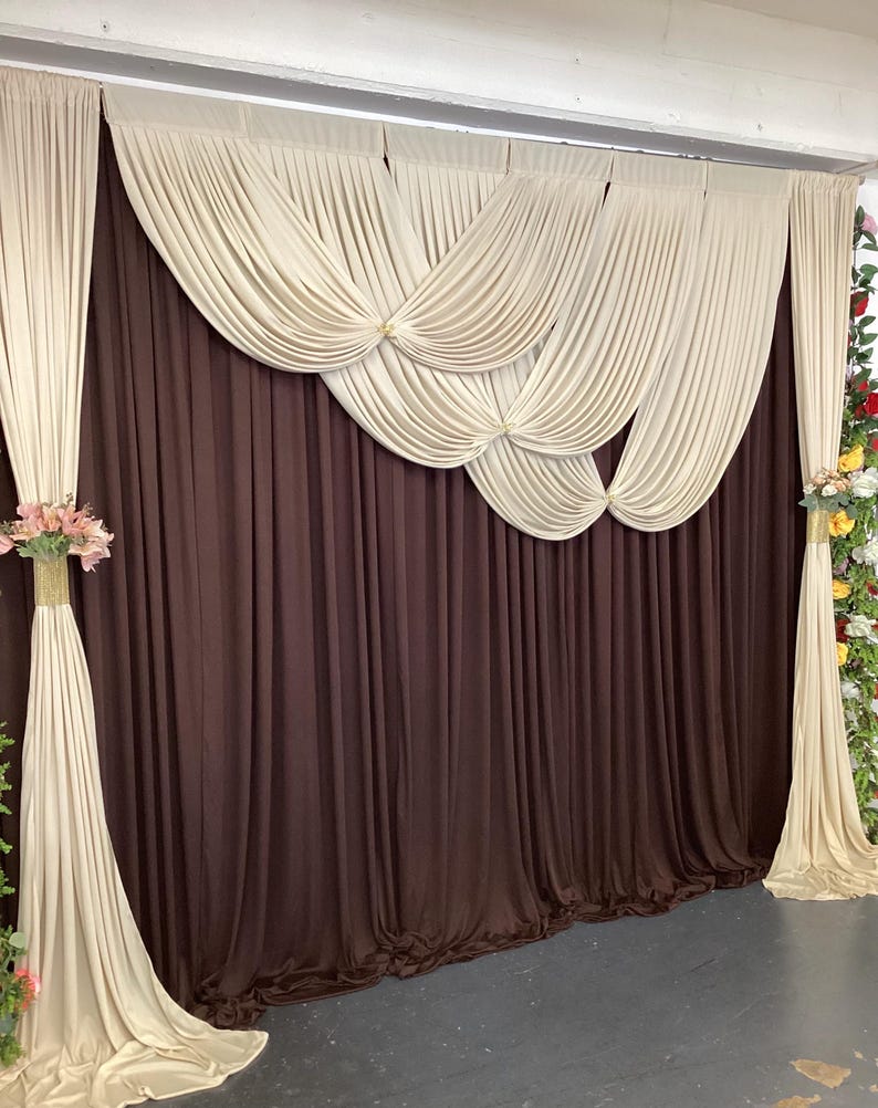 Wedding Backdrop Set ,brown/beige Backdrop Decoration Set , Event ...