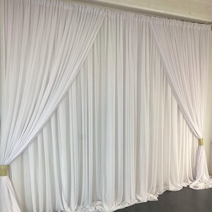 Chiffon Curtain Set , Wedding Decoration Backdrop 10’W X 10’H, Event ...
