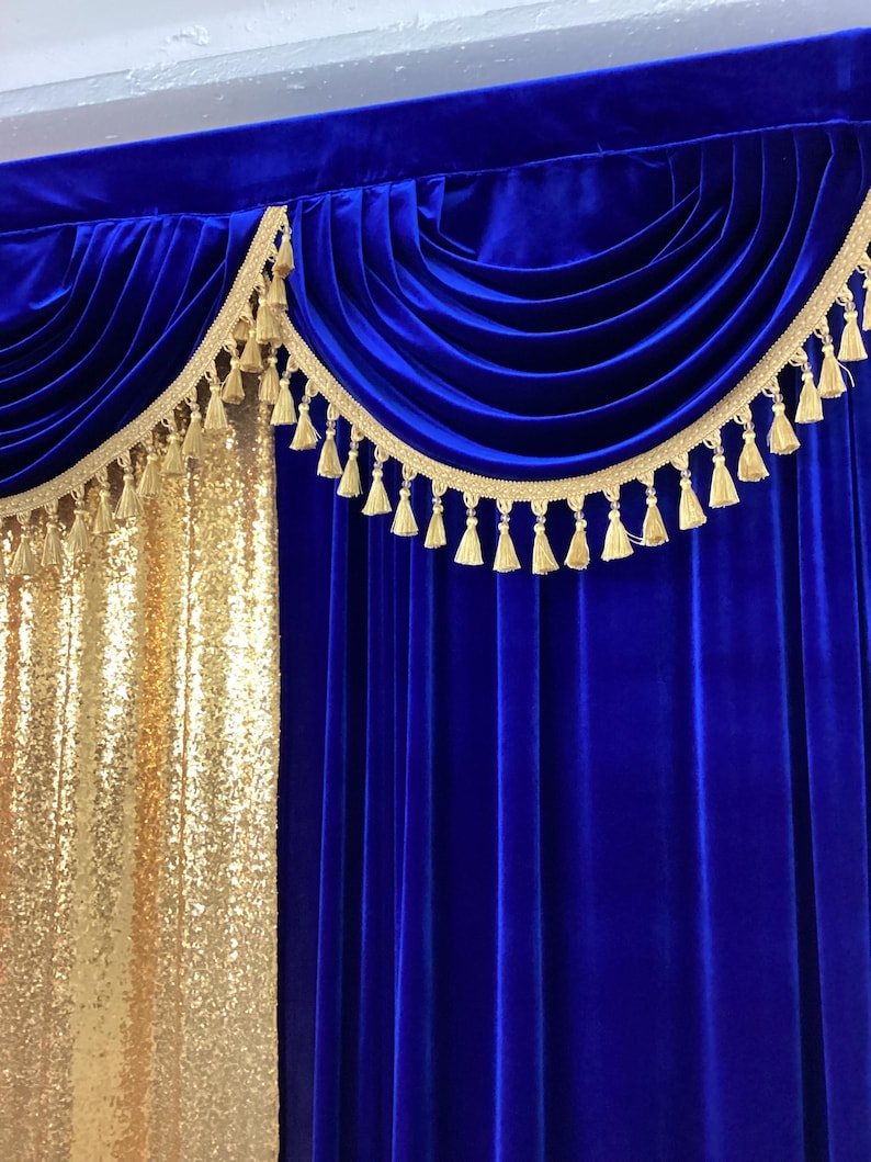 Royal Blue Velvet Backdrop Set, Church Curtains,theater Curtains ...