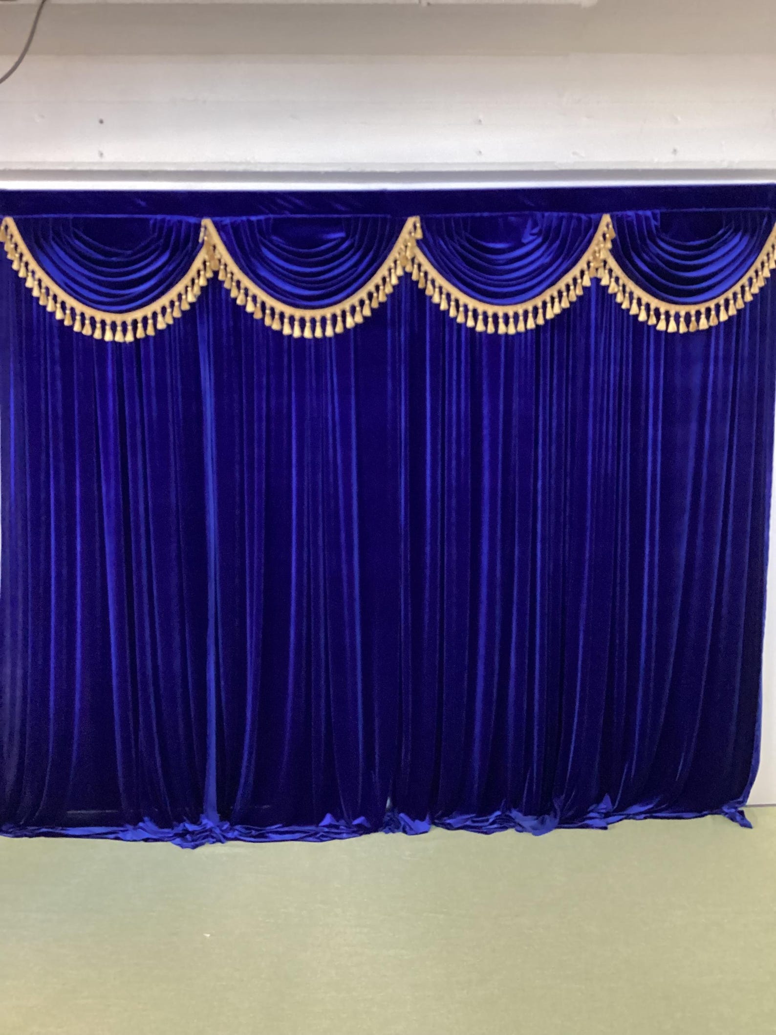 Royal Blue Velvet Backdrop Set, Church Curtains,theater Curtains ...