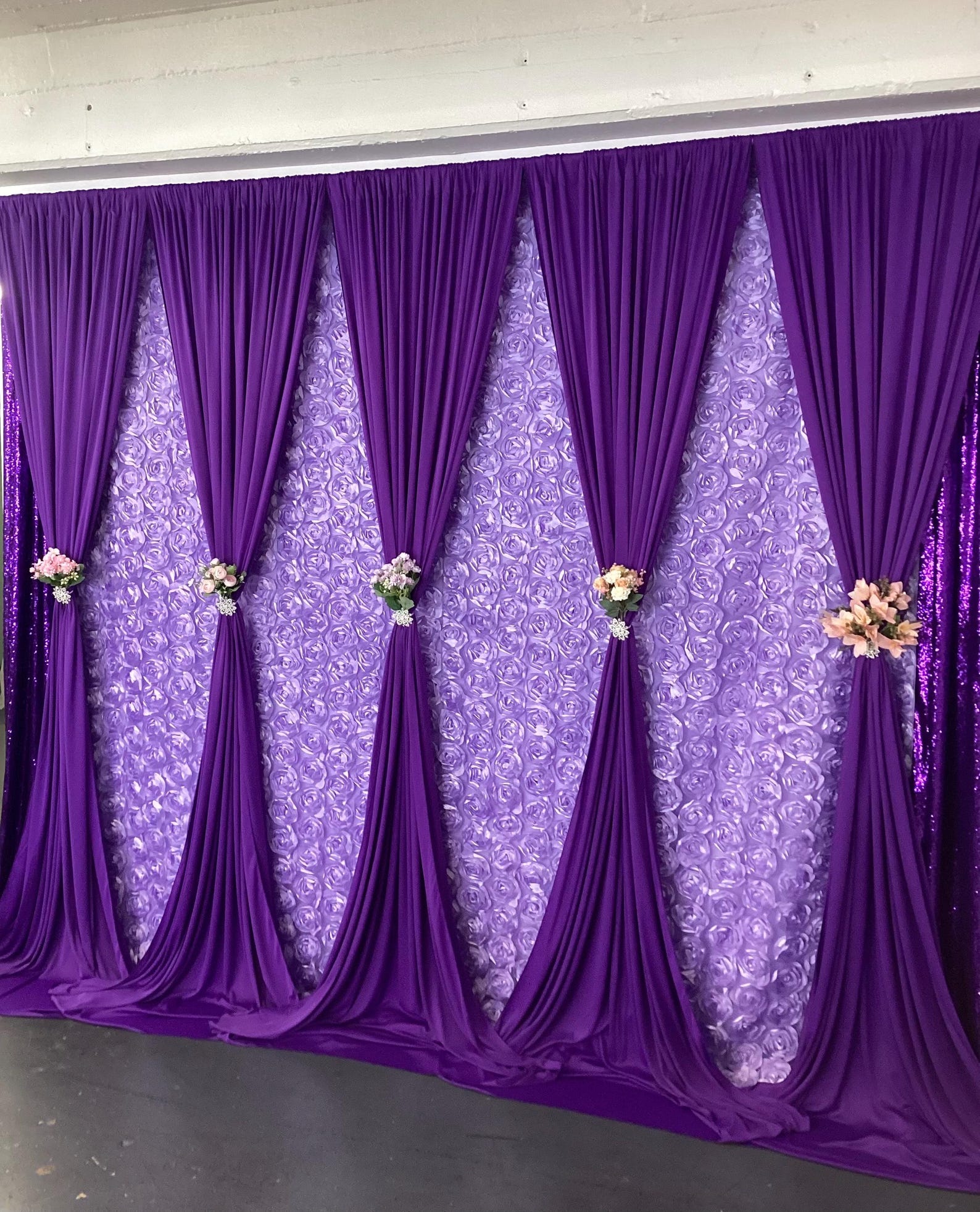 Backdrop Decoration Set, Lavender and Purple Event Decor 10’W X 9’H ...