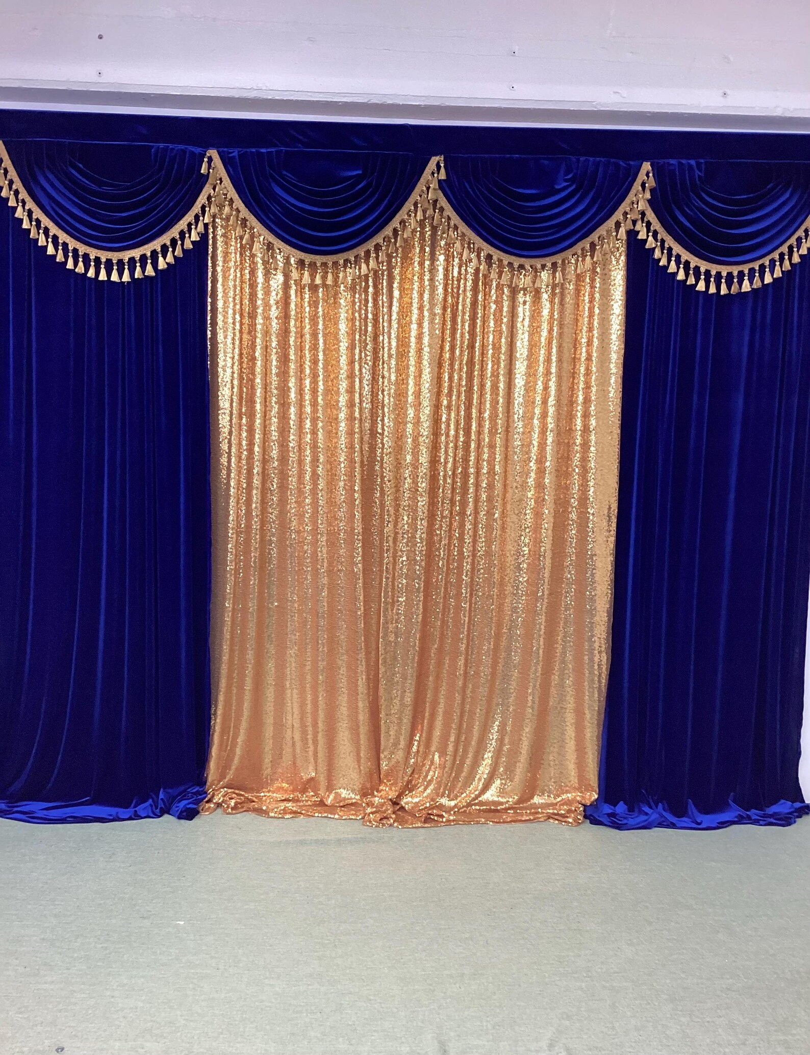 Royal Blue Velvet Backdrop Set, Church Curtains,theater Curtains ...