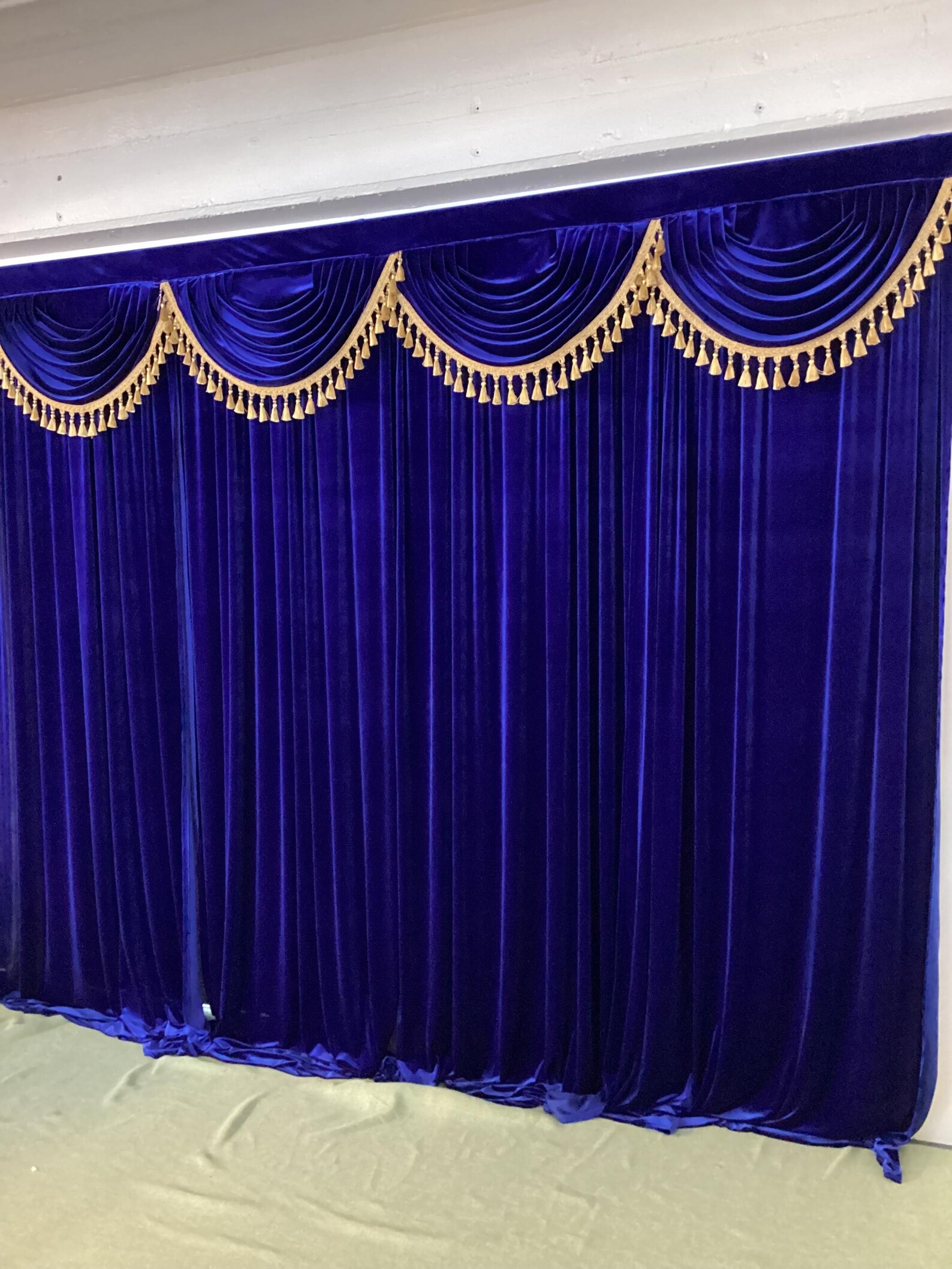 Royal Blue Velvet Backdrop Set, Church Curtains,theater Curtains ...