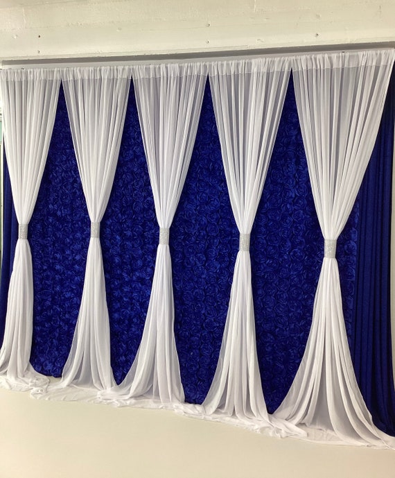 Royal Blue And White Curtains
