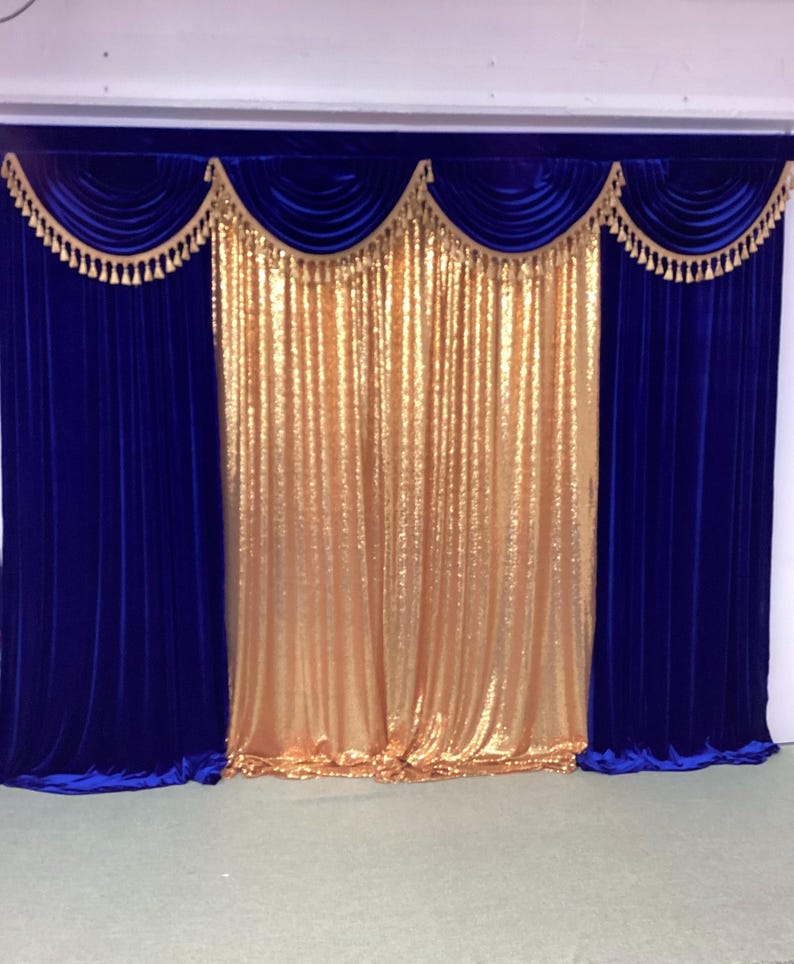 Royal Blue Velvet Backdrop Set, Church Curtains,theater Curtains ...