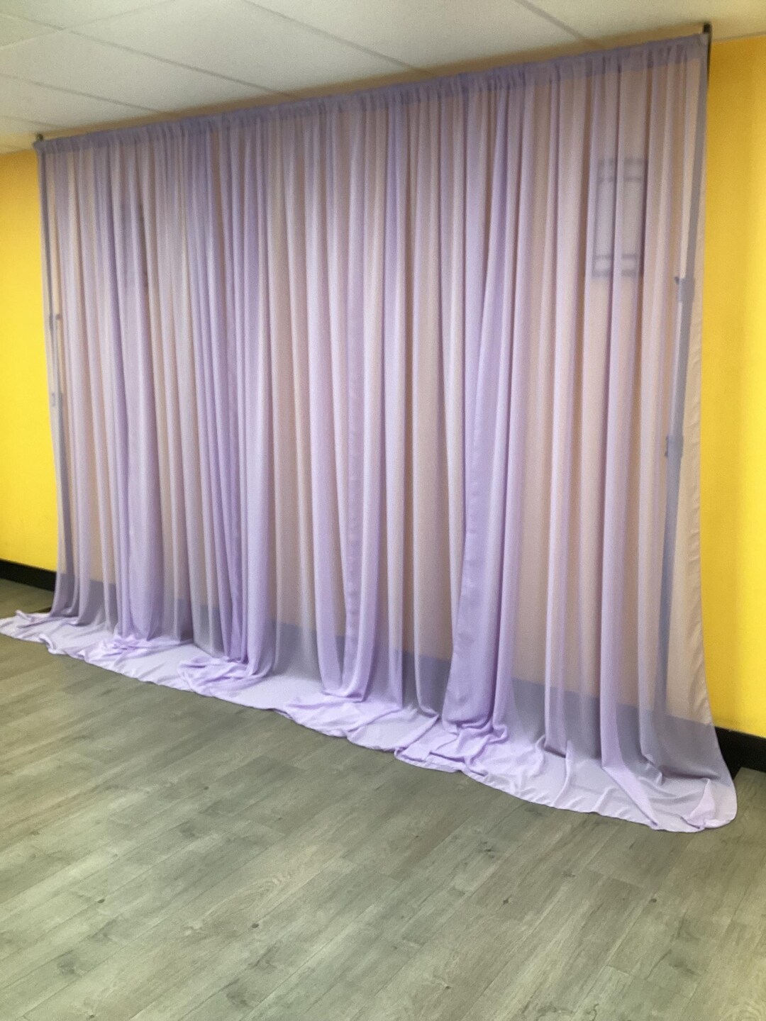 Chiffon Backdrop Set,chiffon Curtains , Lavender Chiffon Backdrop 10’W ...