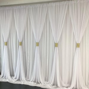 Chiffon Curtain Set , Wedding Decoration Backdrop 10’W X 10’H, Event ...