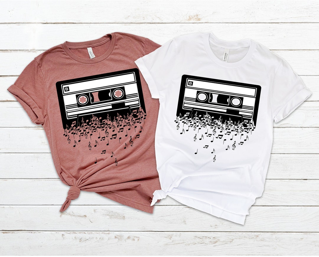 Cassette Tape Shirt, Music Notes Shirt, Music Shirt, Tshirt, Music ...