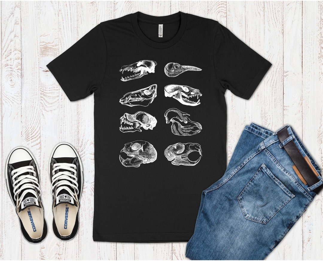 Animal Skulls Shirt, Vintage Skulls of Animals T Shirt, Spooky Animal ...