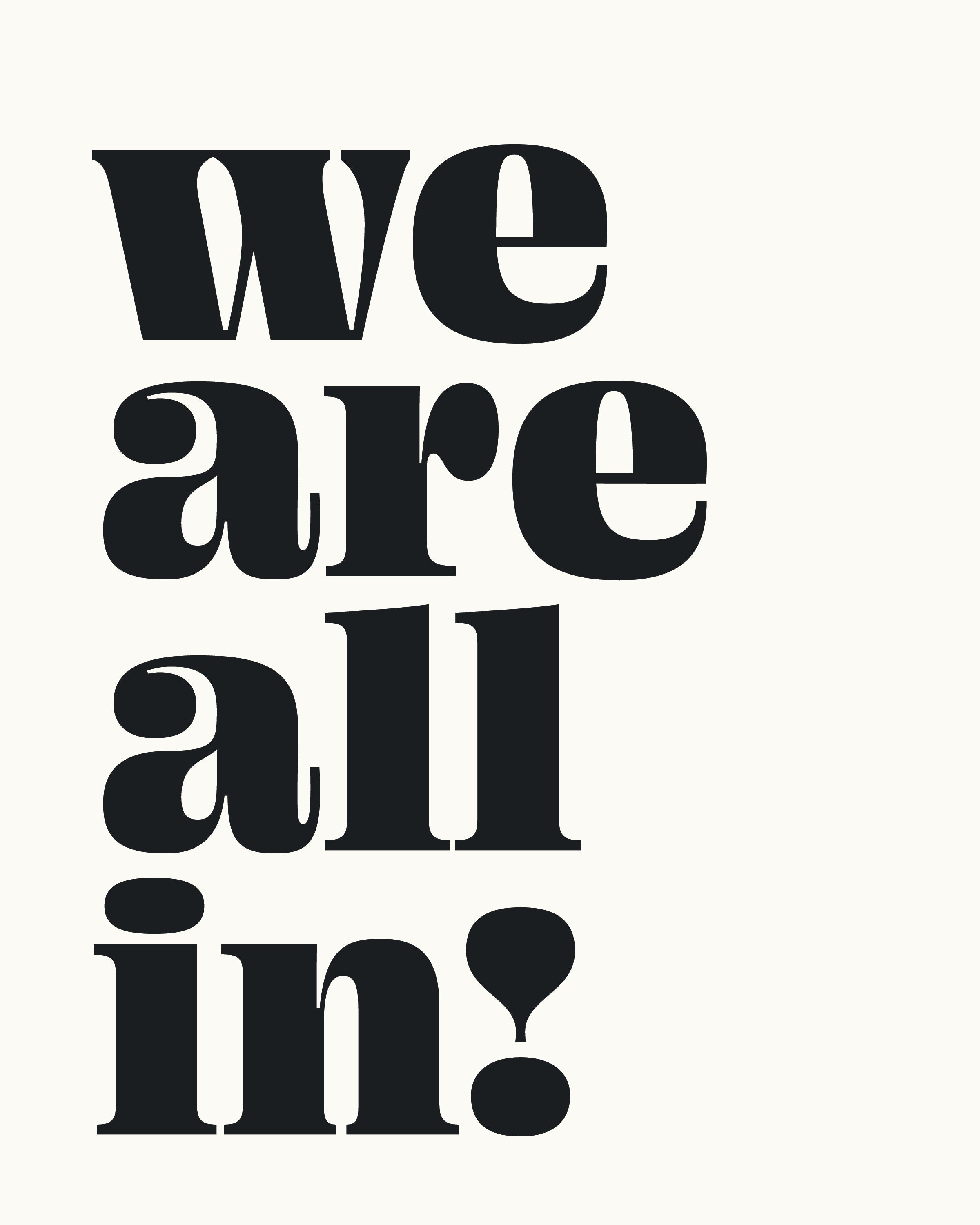 We're All In! Downloadable Print - Etsy