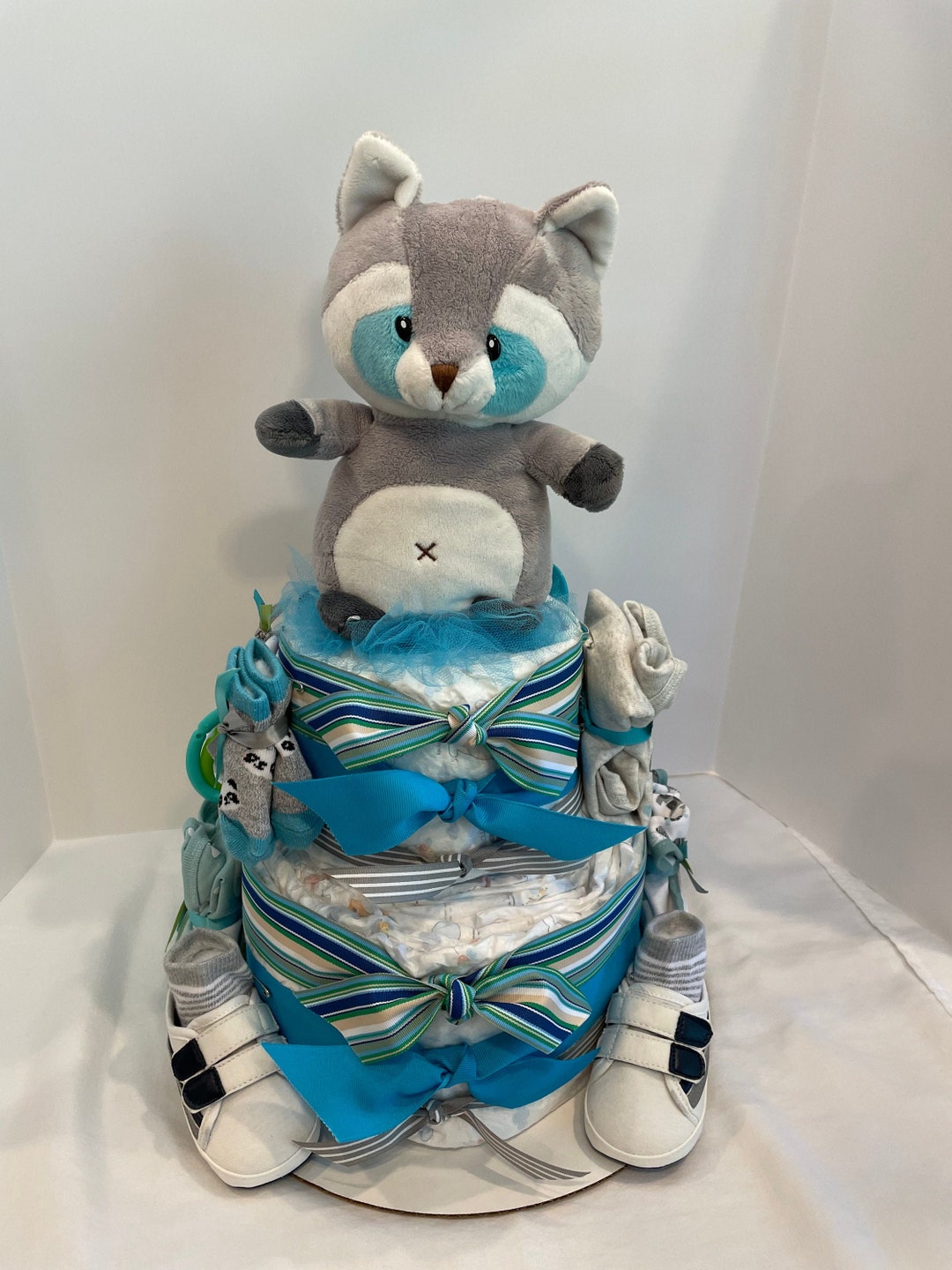 Lil' Fox Diaper Cake, Boy Diaper Cake, Baby Shower Gift, Baby Shower ...