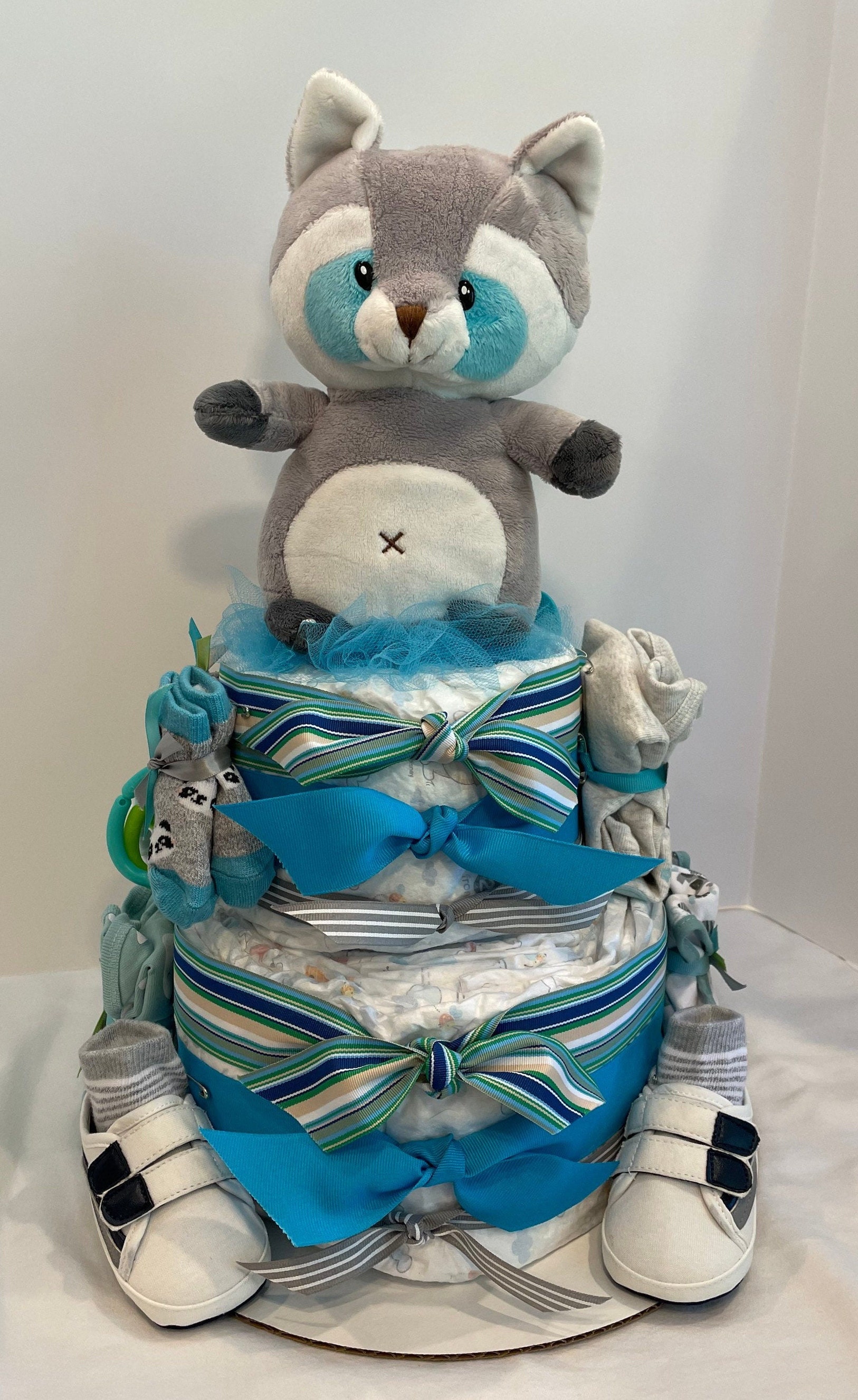 Lil' Fox Diaper Cake, Boy Diaper Cake, Baby Shower Gift, Baby Shower ...