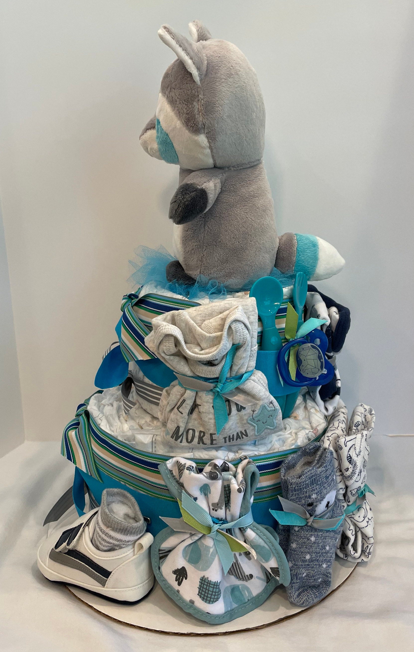 Lil' Fox Diaper Cake, Boy Diaper Cake, Baby Shower Gift, Baby Shower ...