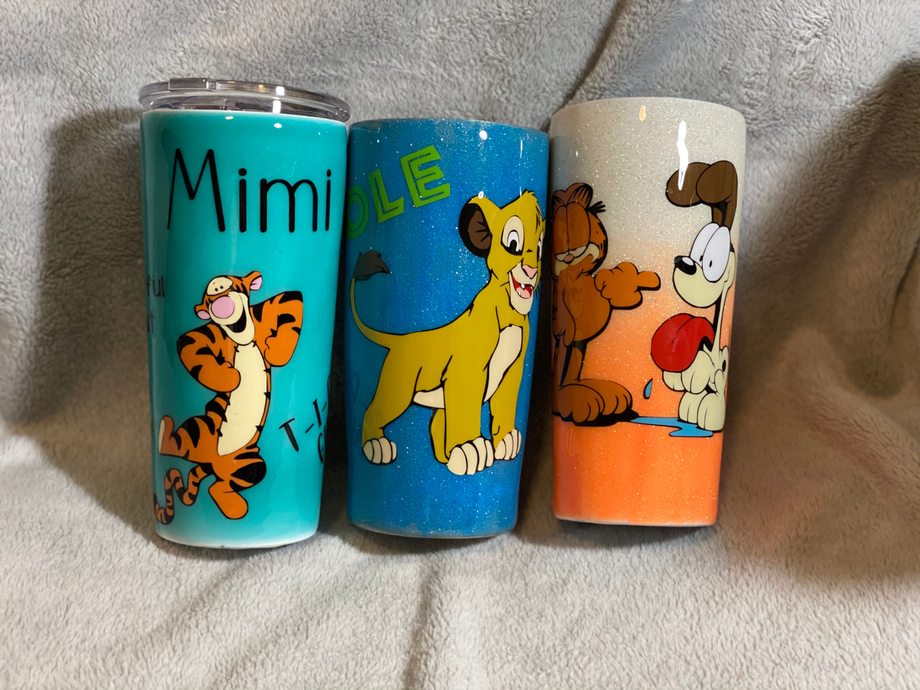 Character Tumblers Disney Tumbler Lion King Garfield Tigger - Etsy.de