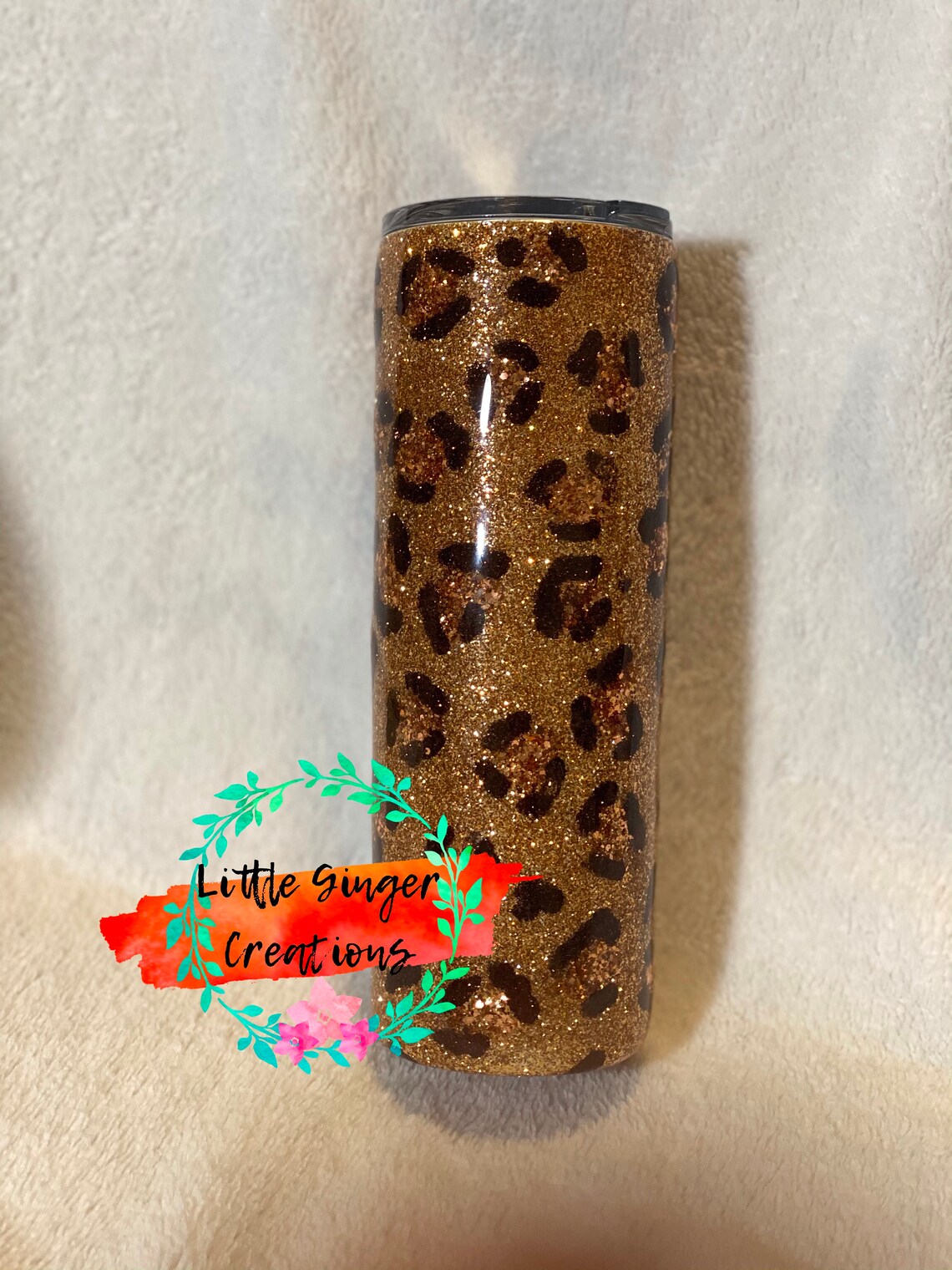 Hand Painted Leopard Print Tumbler - Etsy