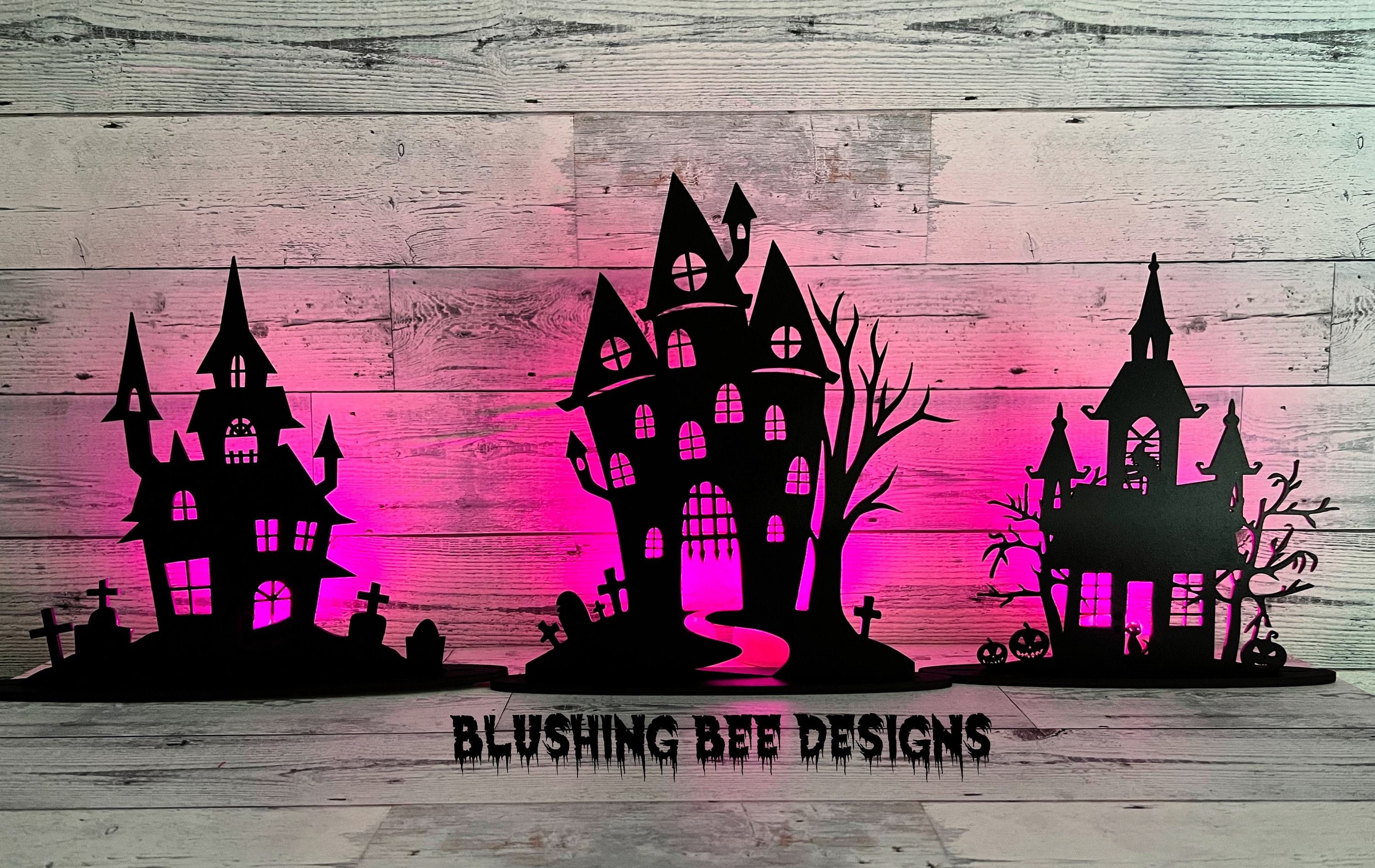 Halloween Haunted House, Tabletop, Mantel, or Tiered Tray Décor, Spooky ...