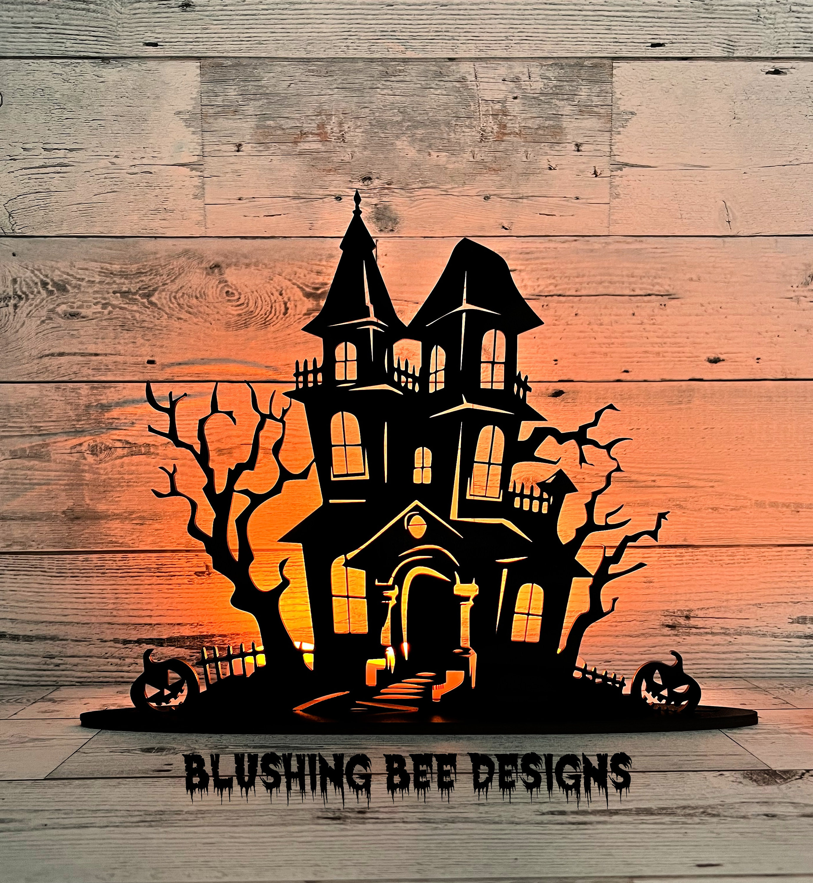 Halloween Haunted House, Tabletop, Mantel, or Tiered Tray Décor, Spooky ...