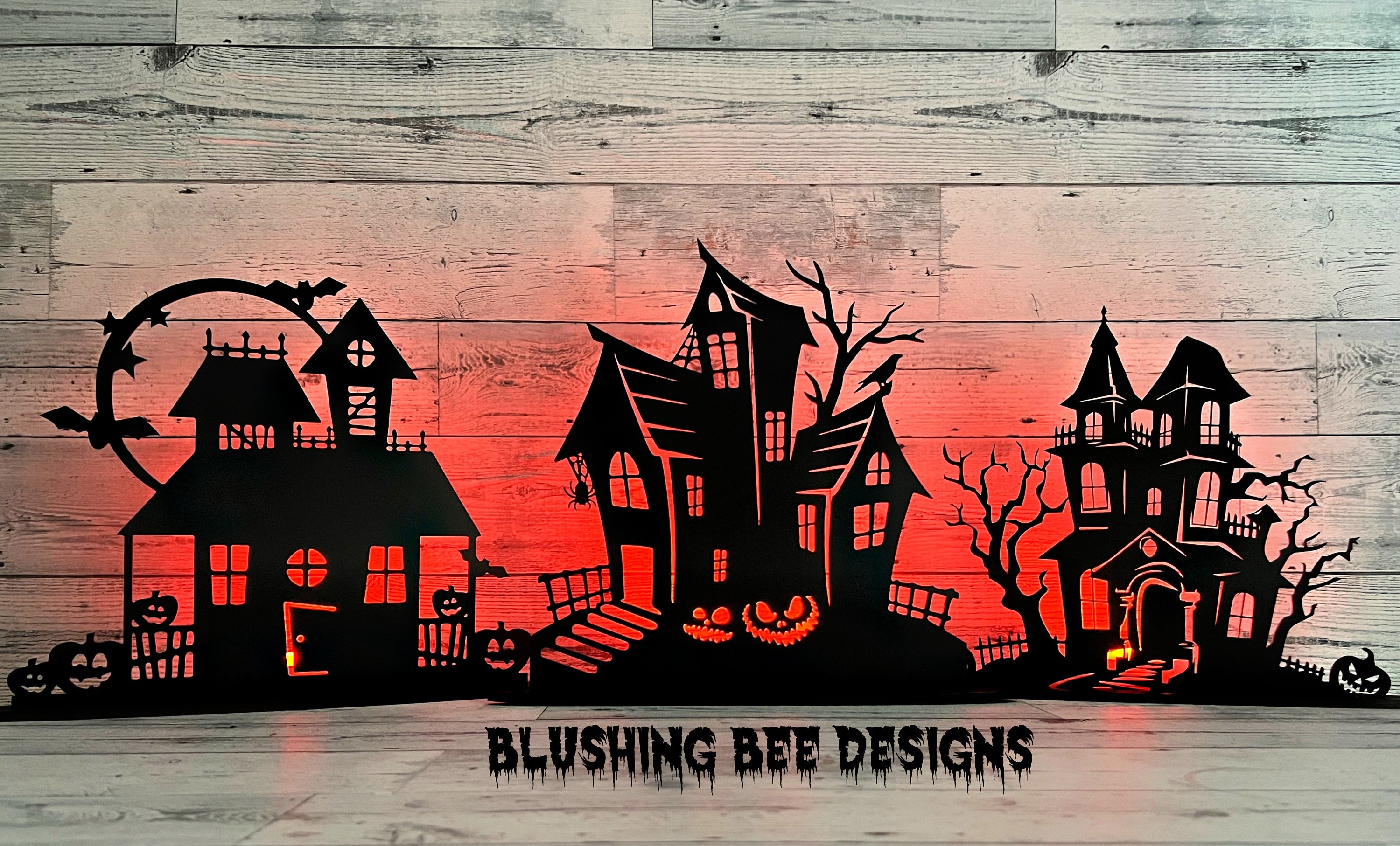 Halloween Haunted House, Tabletop, Mantel, or Tiered Tray Décor, Spooky ...