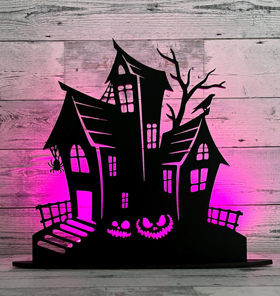 Halloween Haunted House, Tabletop, Mantel, or Tiered Tray Décor, Spooky ...