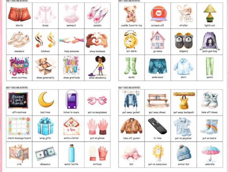 Daily Routine Cards Visual Schedule Toddler Routine Chart for Kids ...