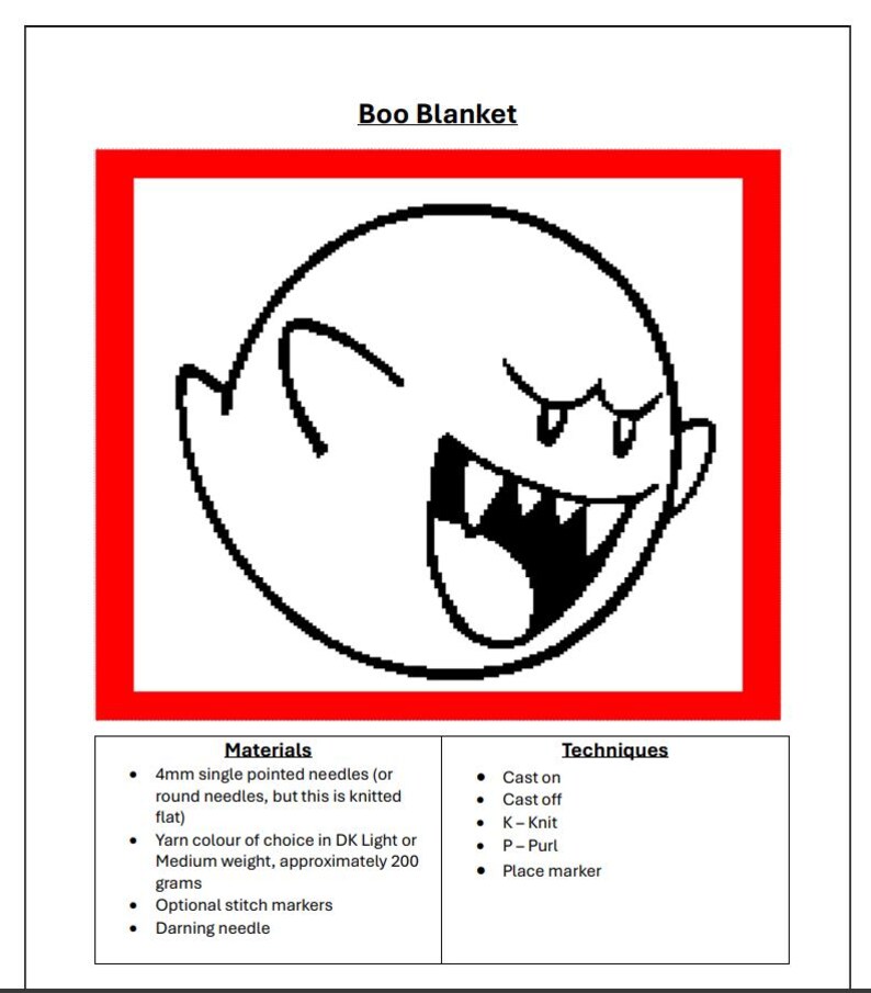 Boo Baby Blanket Knitting Pattern - Etsy