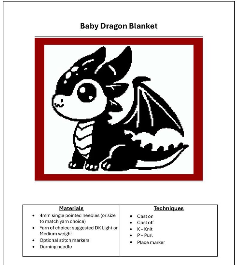 Dragon Baby Blanket Knitting Pattern - Etsy