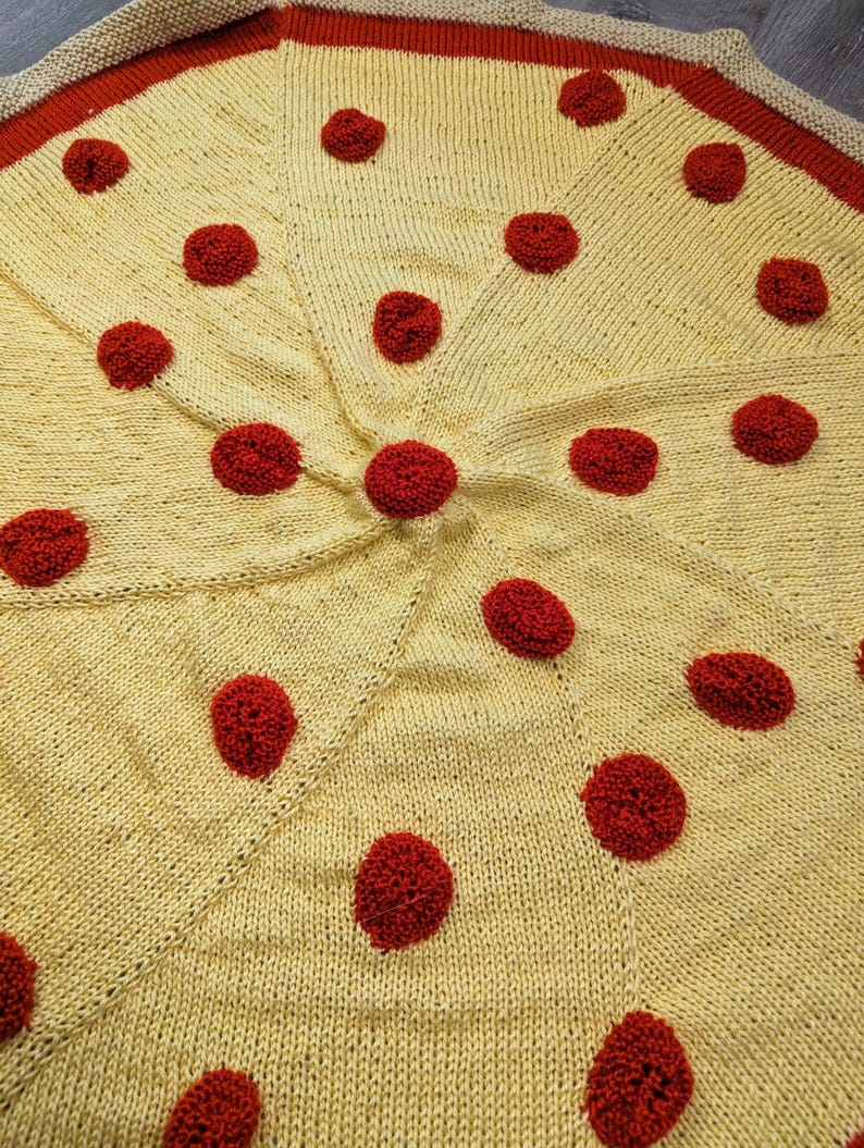 Pizza Baby Blanket Knitting Pattern - Etsy