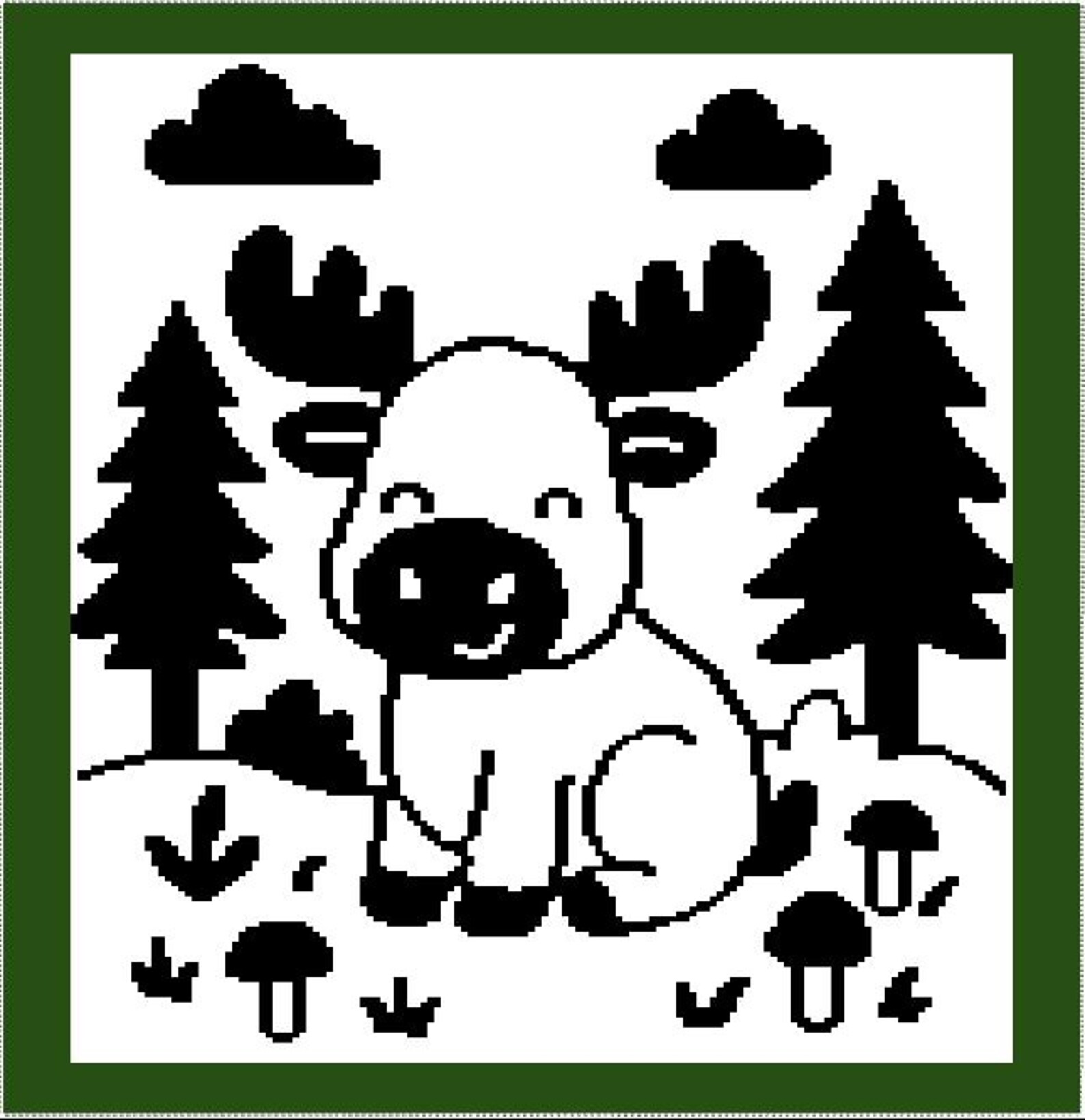 Moose Baby Blanket Knitting Pattern PDF - Etsy